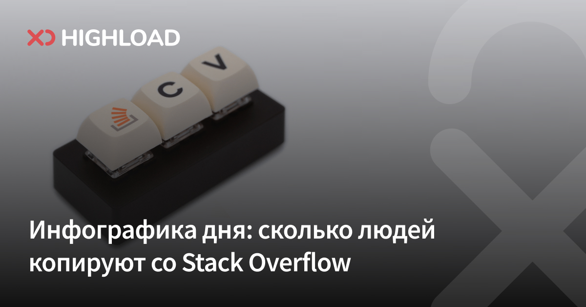 Инфографика дня: сколько людей копируют со Stack Overflow